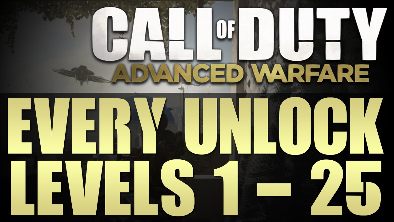 CoD: Advanced Warfare - All Unlocks (Level 1 - 25) - YouTube