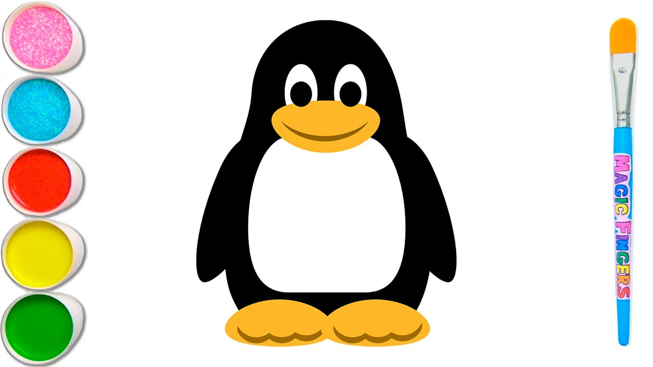Drawing Penguin for kids/ Bolalar uchun pingvin chizish Рисование ...