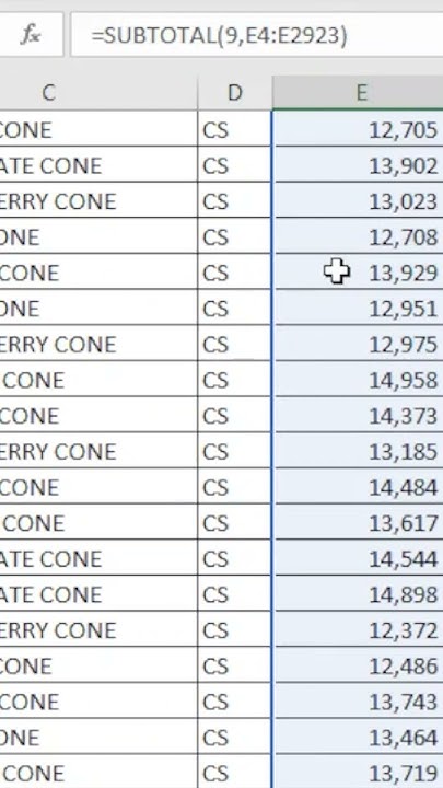 Difference Between Sum and Subtotal In Excel #exceltips #excel #spreadsheetskills - YouTube