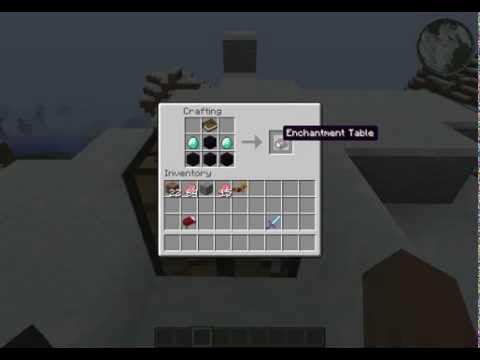 Minecraft: Wie baut man ein Zaubertisch ? - YouTube