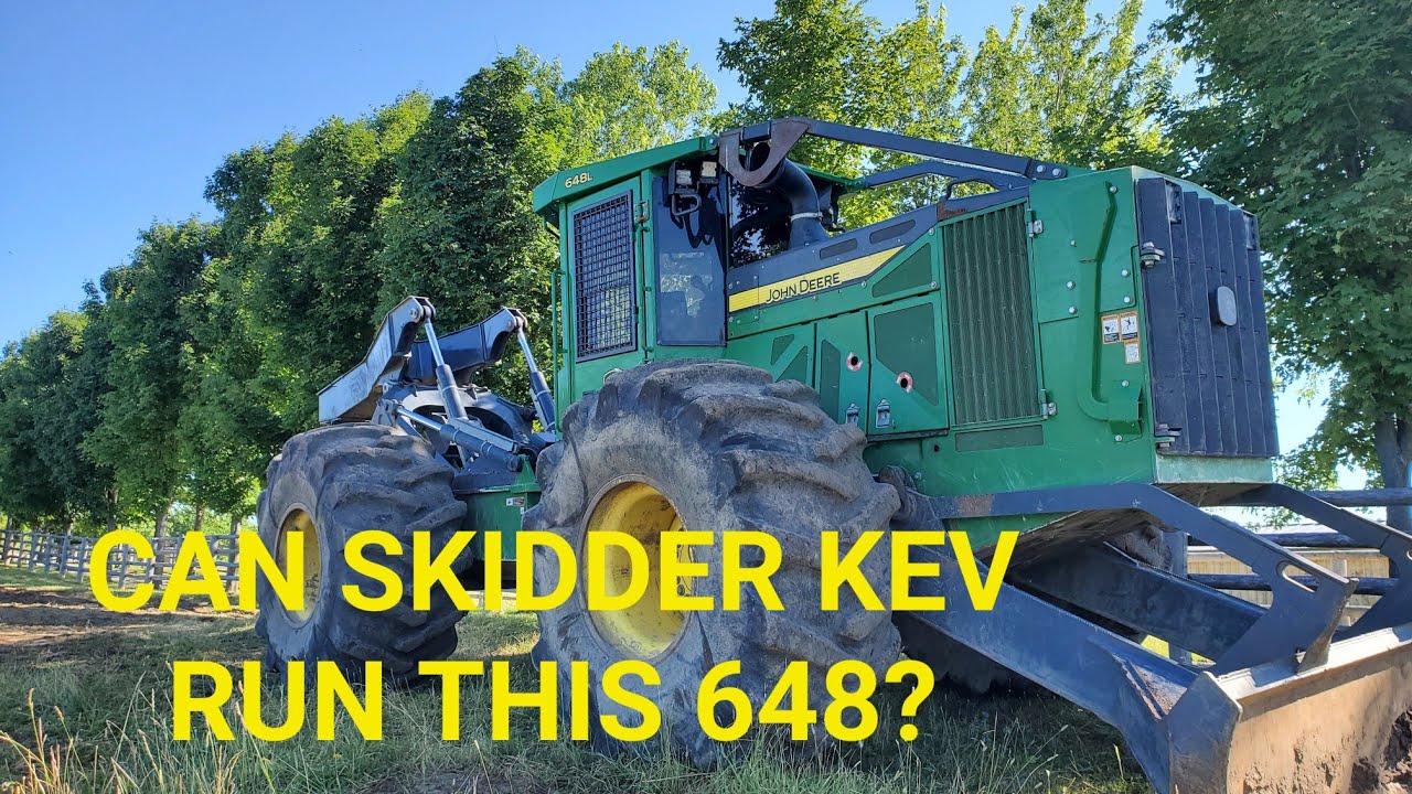 JOHN DEERE 648L SKIDDER first time running it - YouTube