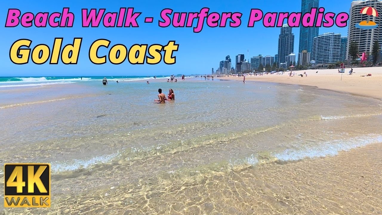 4K Beach Walk at Surfers Paradise, Gold Coast 🌴 December Holidays - YouTube