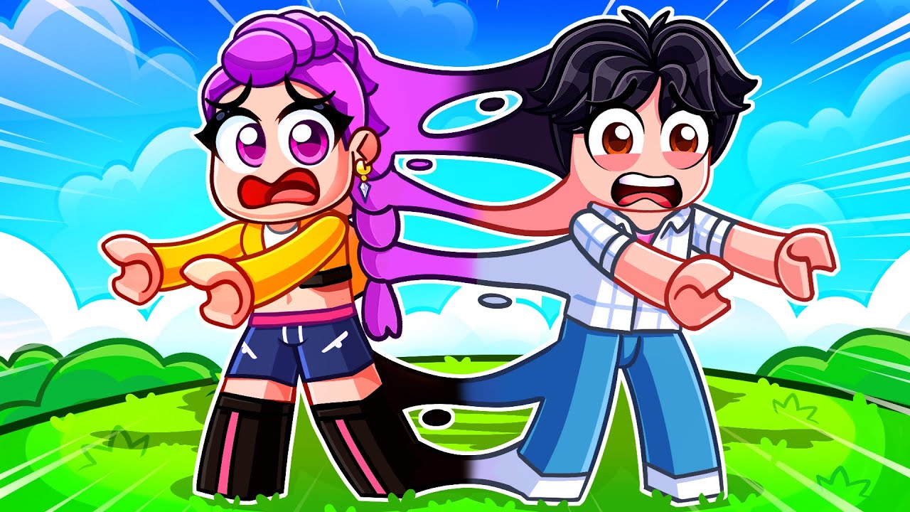 WE’RE STUCK TOGETHER In Roblox!! - YouTube