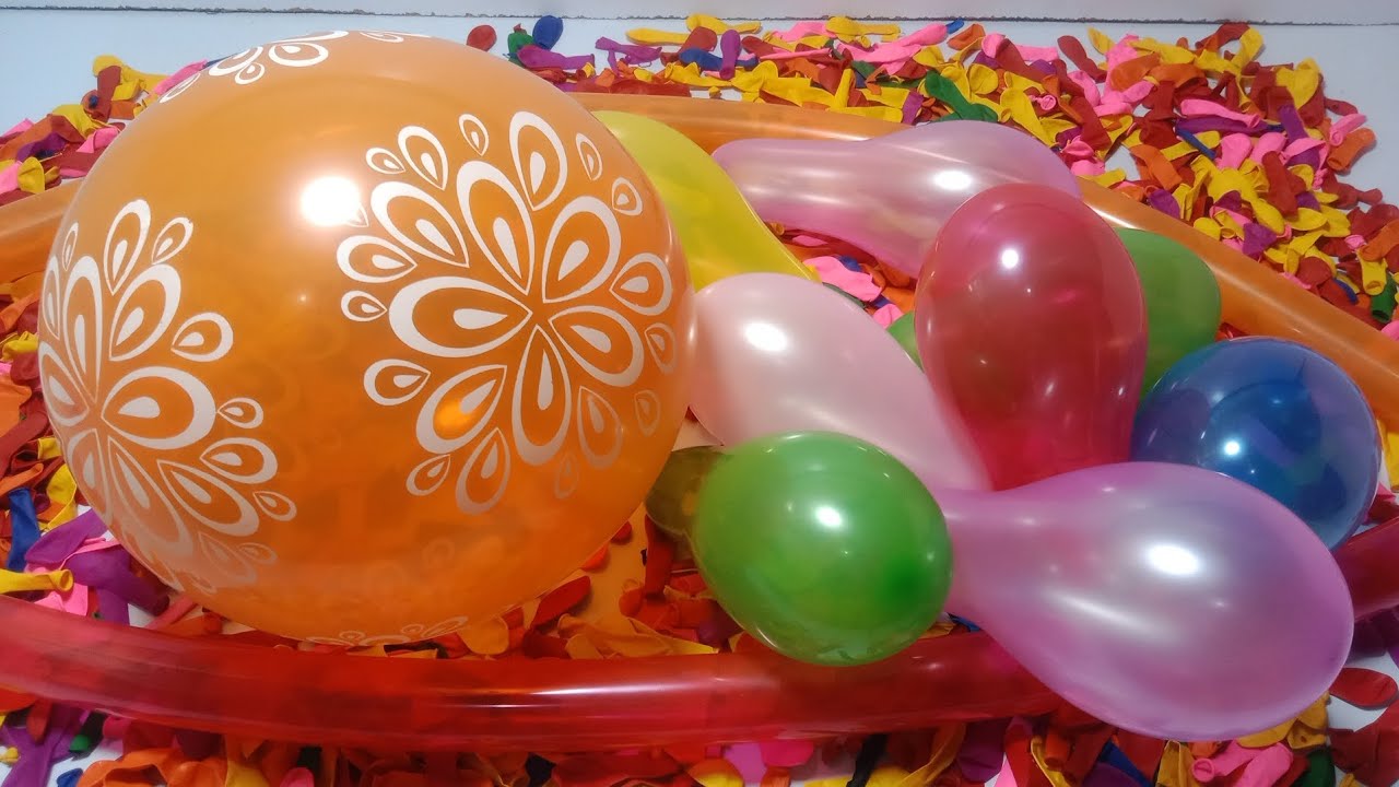 Blow Up Colorful balloons Play and Fun with Big balloon | stick balloon ...