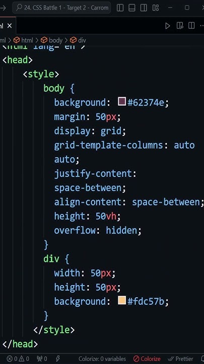 🔥 CSS Battle #1 Target 2 || Carrom Win! 🎯|| Master CSS Fast! 🚀 #coding #shorts - YouTube