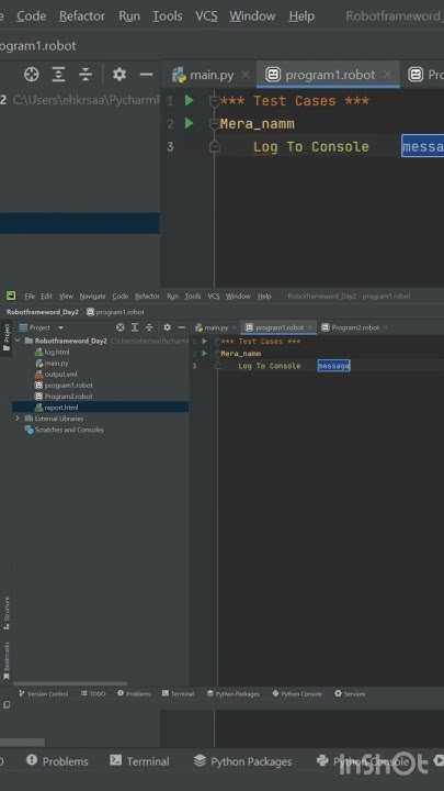 Naam kese print karu bhaiya 🥺…..#robotframework #python #meranaam - YouTube