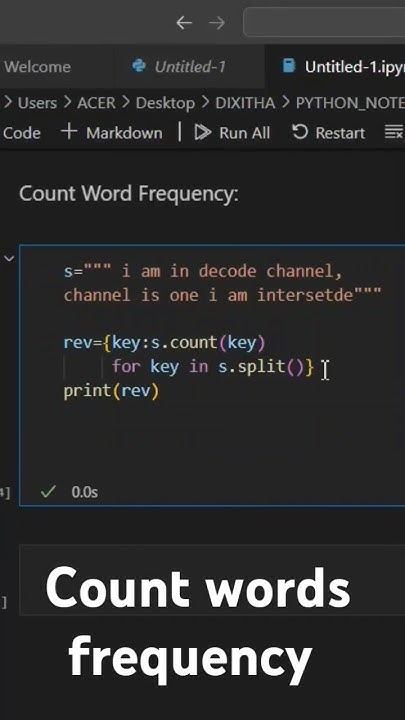 Python : Count words frequency - YouTube