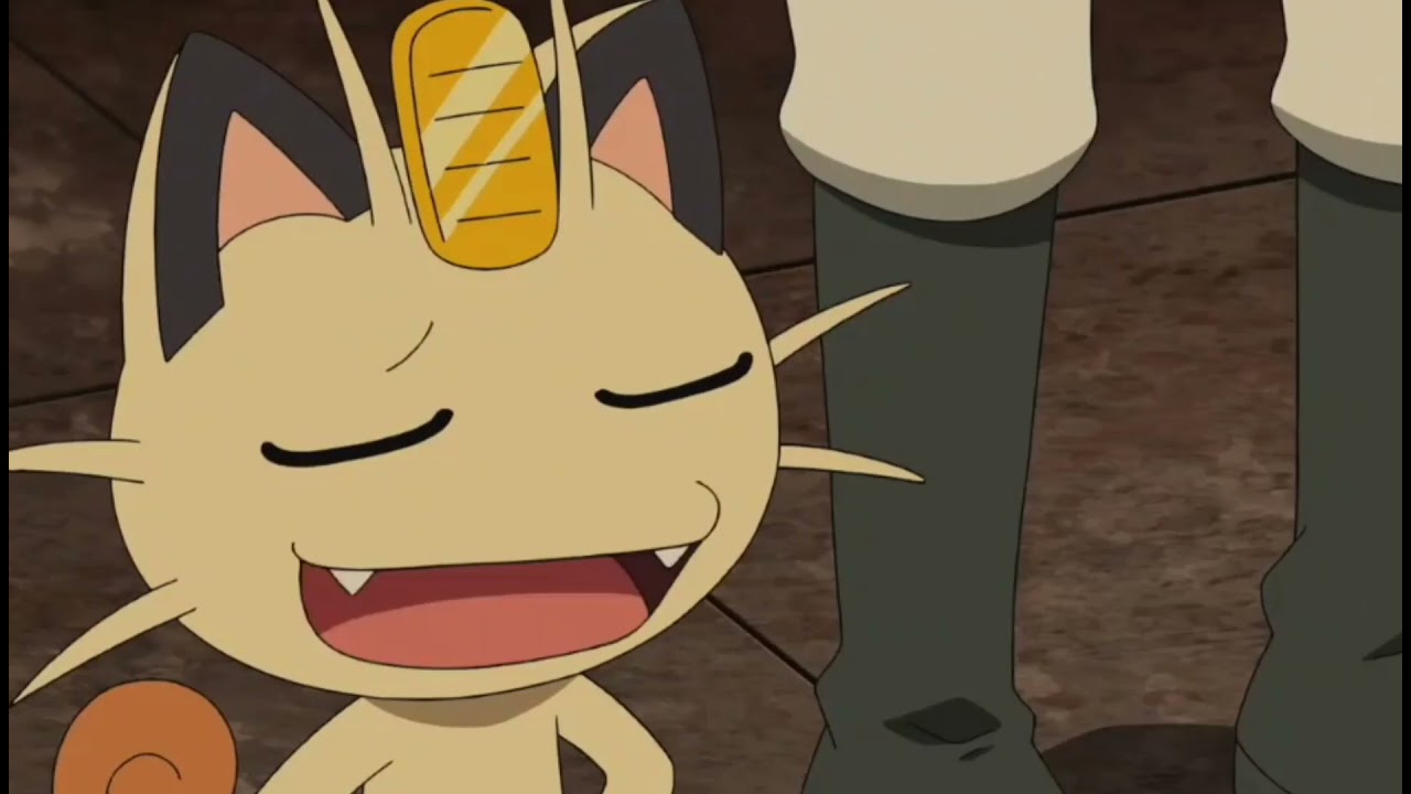 What Meowth does when he's nervous (Warning! Cuteness overload!) - YouTube