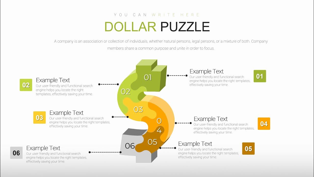 Dollars Puzzles chart : Dollars Keynote chart presentation - YouTube