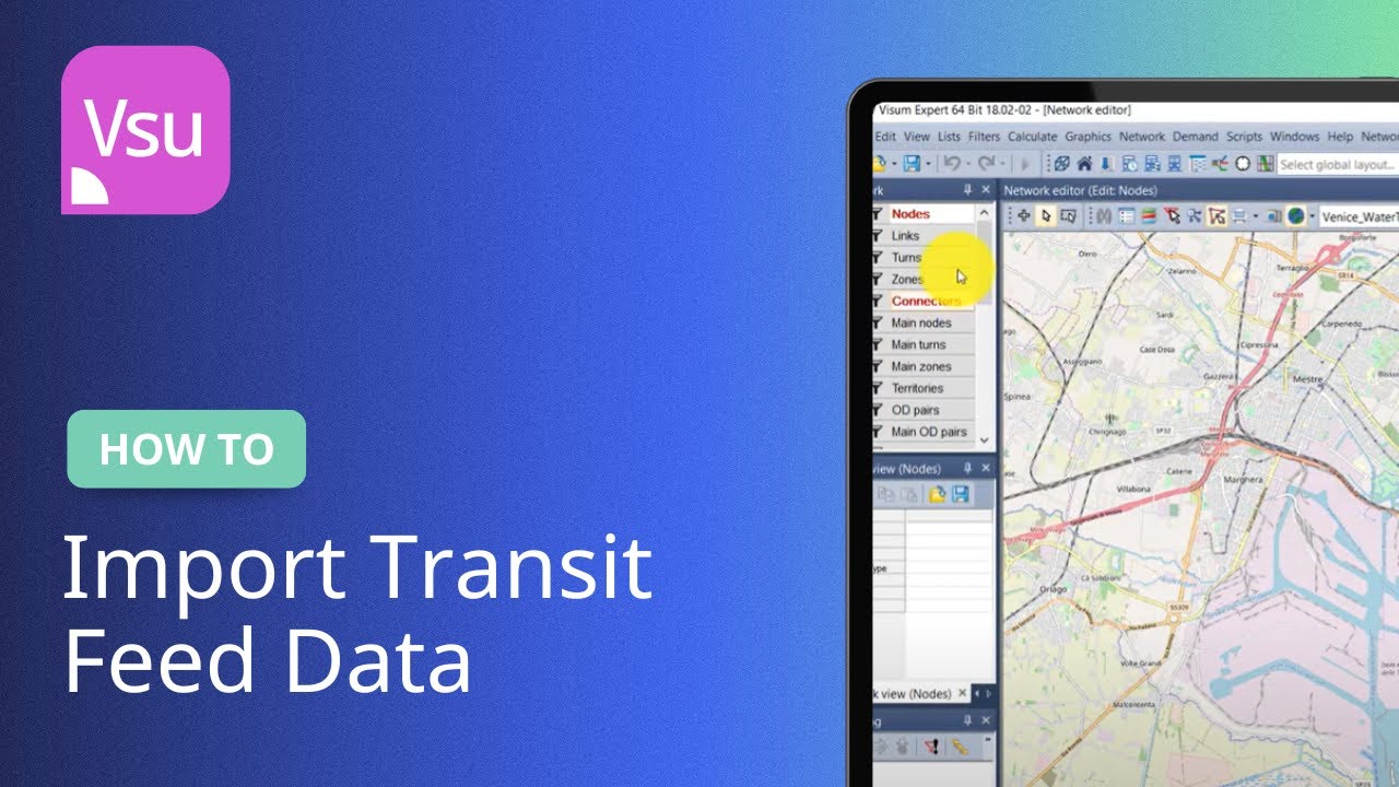 Importing Transit Feed Specification Data | PTV Visum | Tutorial - YouTube