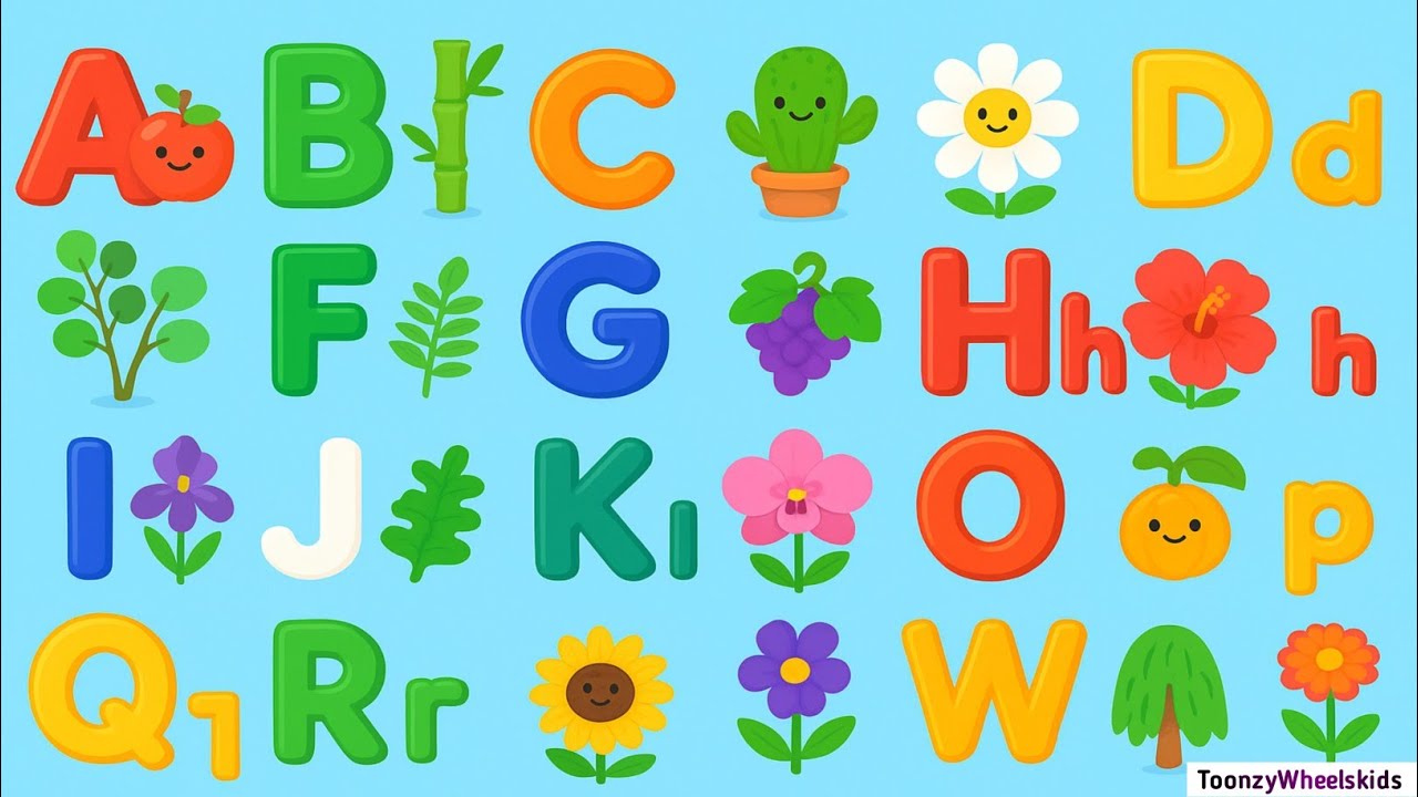 ABC Song with Flowers and Plants | Learn Alphabet with Nature | Toonzy ...