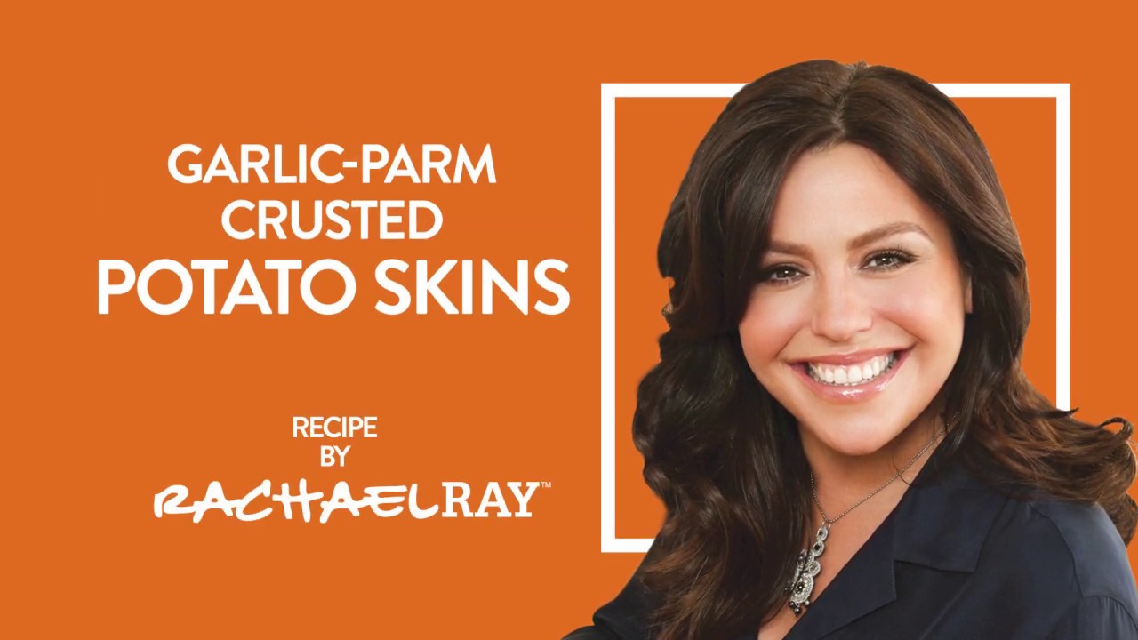 Rachael Ray - Garlic Parm Crusted Potato Skins - YouTube