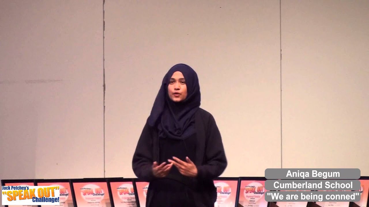 Aniqa Begum, Third, "Speak Out" Challenge! Newham Regional Final 2014 ...