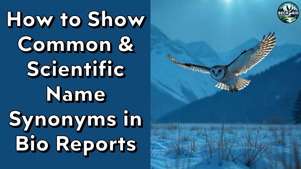 How to Show Common and Scientific Name Synonyms in Bio Reports - YouTube