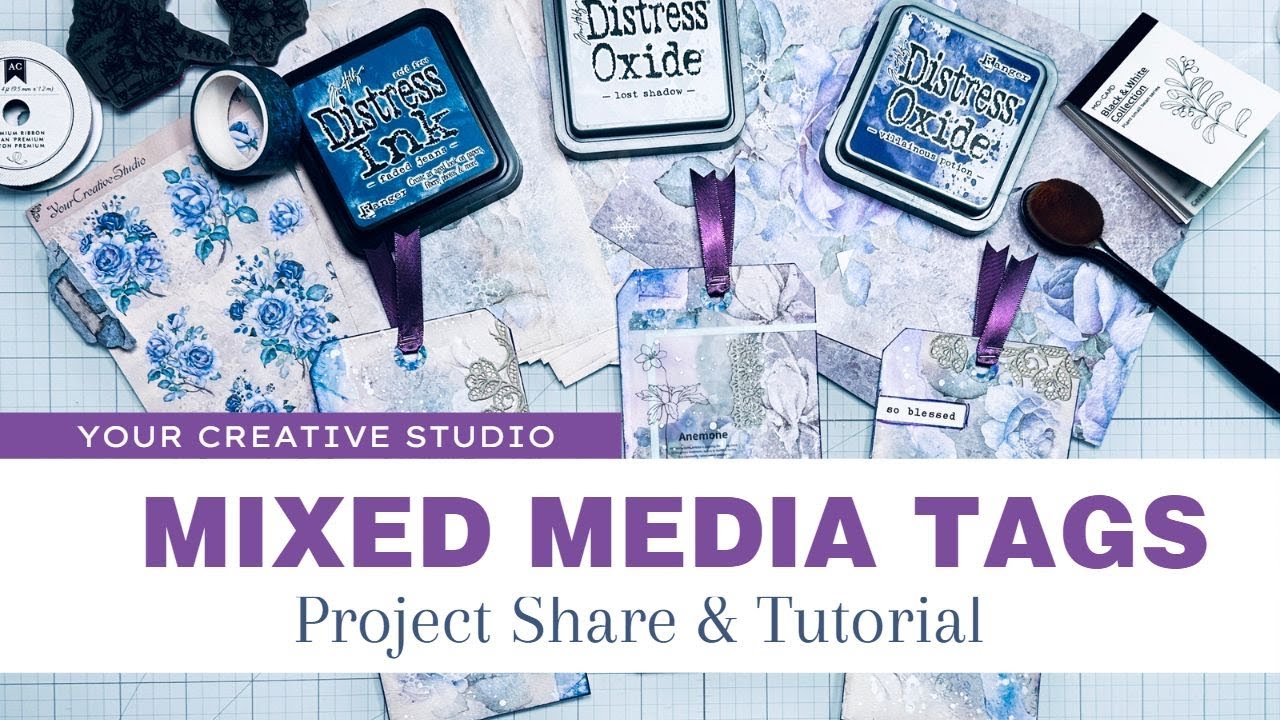 Mixed Media Tags Project Share & Tutorial | Your Creative Studio - YouTube