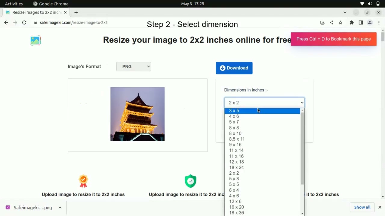 Resize Image To 2x2 YouTube Resize Image To 2x2 YouTube