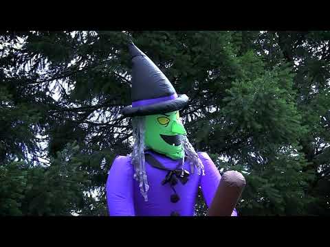Inflatable Flying Witch - Northlight CT 92-948-107