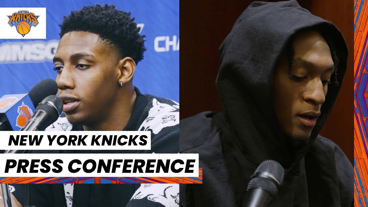 RJ Barrett + Immanuel Quickley | NY Knicks Media Availability (March 7 ...