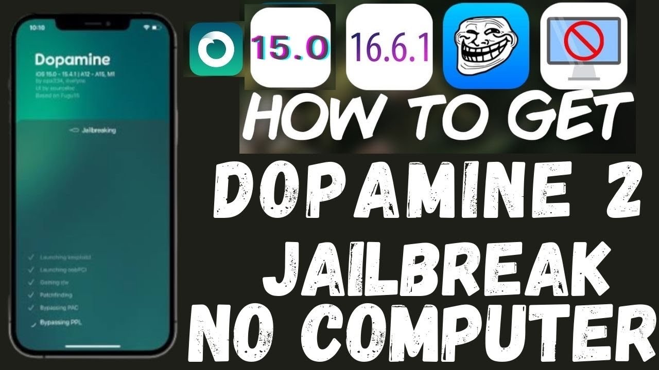 How to Jailbreak ios 15-16.6.1 Using Dopamine 2 (no Computer ...