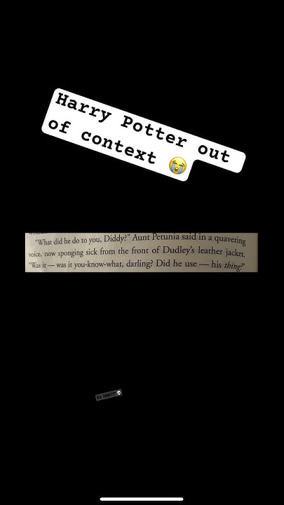Harry Potter out of context 💀 - YouTube
