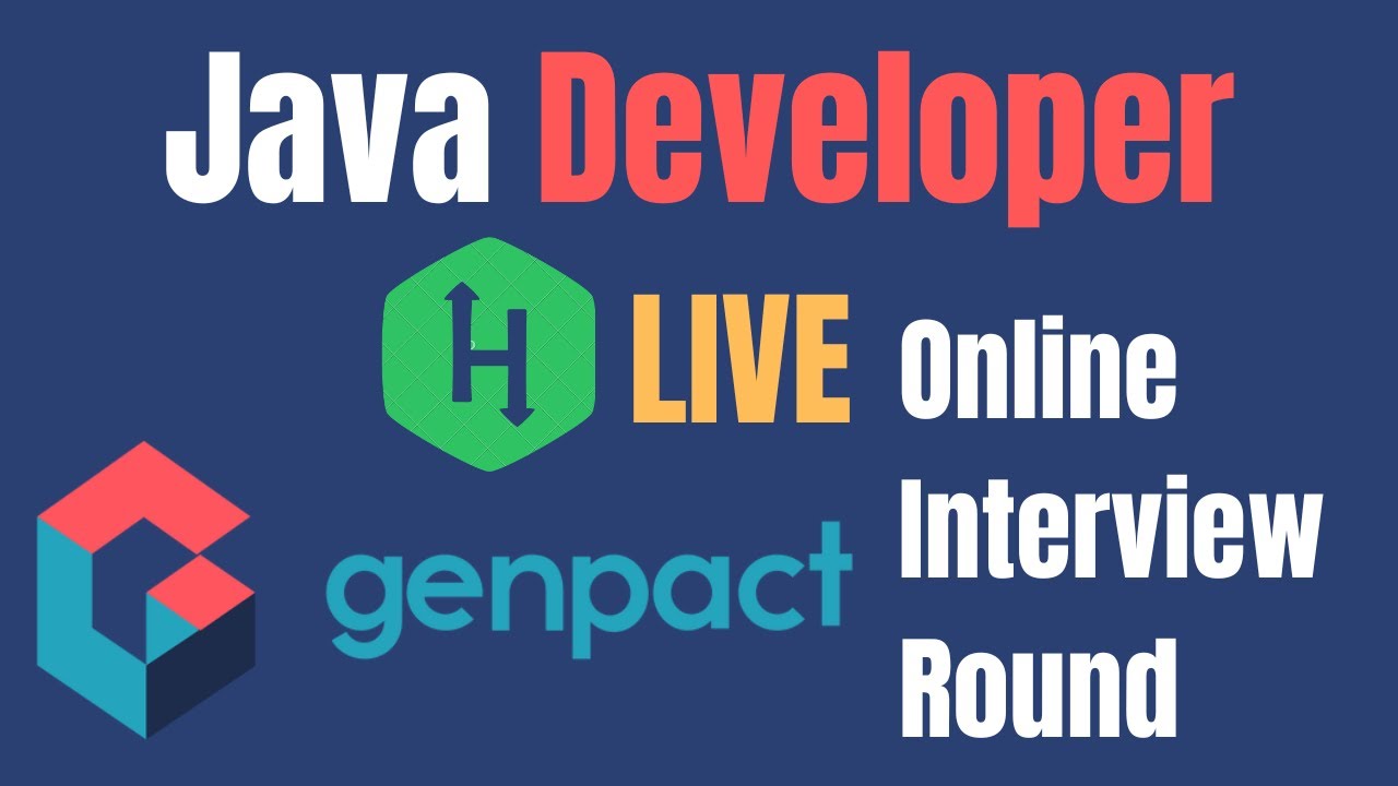 Genpact | Java Developer | HackerRank | Live | Online Interview Round ...