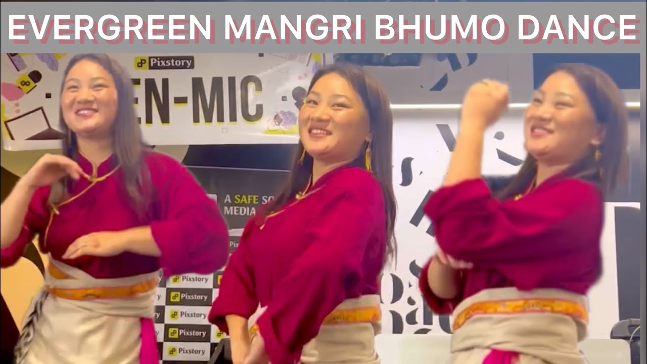 ལྷག་དཀར་བཟང།☘️|| EVERGREEN MANGRI BHUMO || TIBETAN DANCE || TENZIN ...