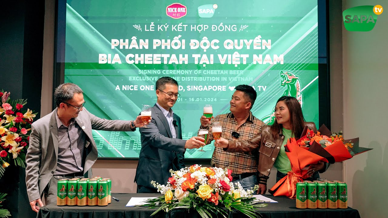 SAPA TV | CHÍNH THỨC KÝ HỢP ĐỒNG PHÂN PHỐI ĐỘC QUYỀN BIA CHEETAH TẠI ...