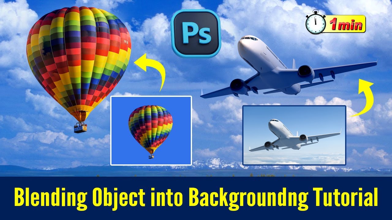 Blending Objects Into Background in Photoshop | Quick 1 Minute Tutorial ...
