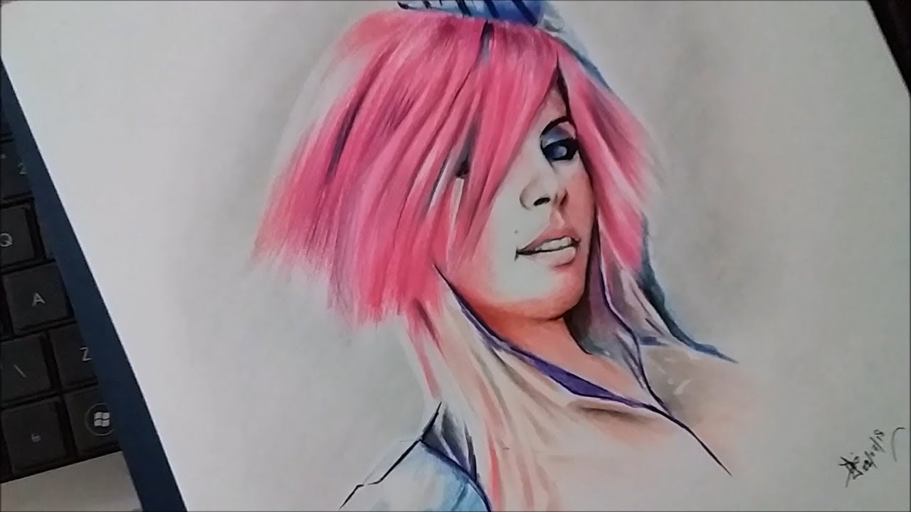 Drawing Cyberpunk 2077 Character [HD] | Pink Haired Girl | Cyberpunk ...