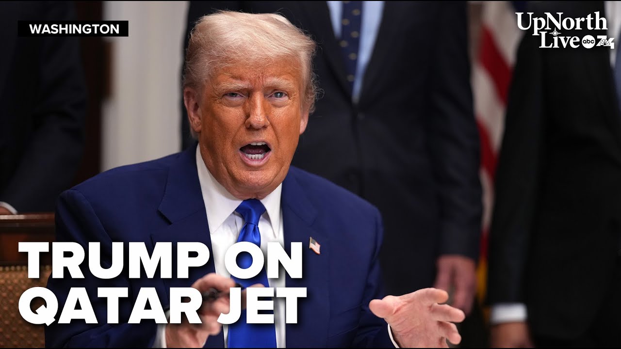 Trump defends luxury jet gift from Qatar - YouTube