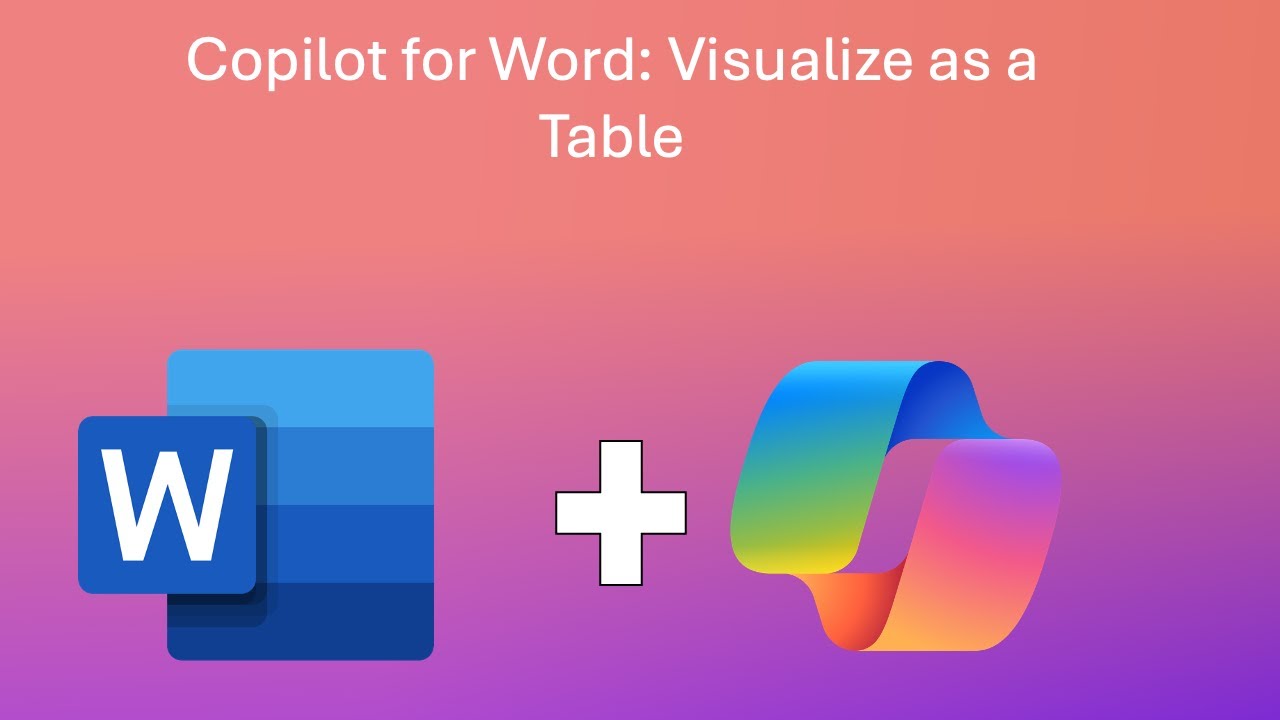 Copilot for Word: Visualize as a Table - YouTube