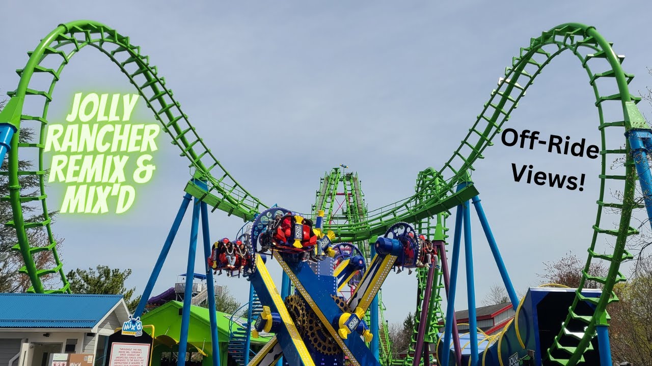 Jolly Rancher ReMix & Mix'd at Hersheypark! Off-Ride Views! April 2023 ...