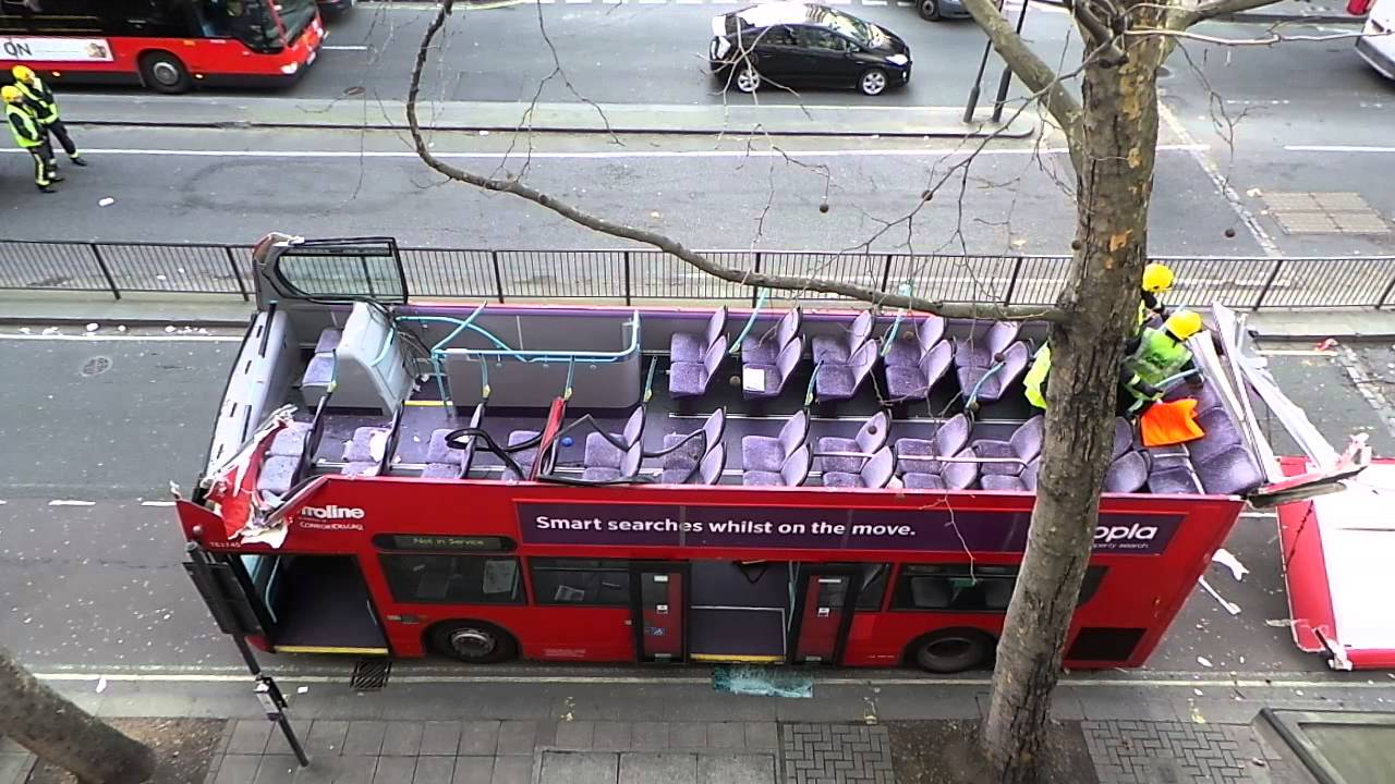 Fire crews board bus crash - YouTube