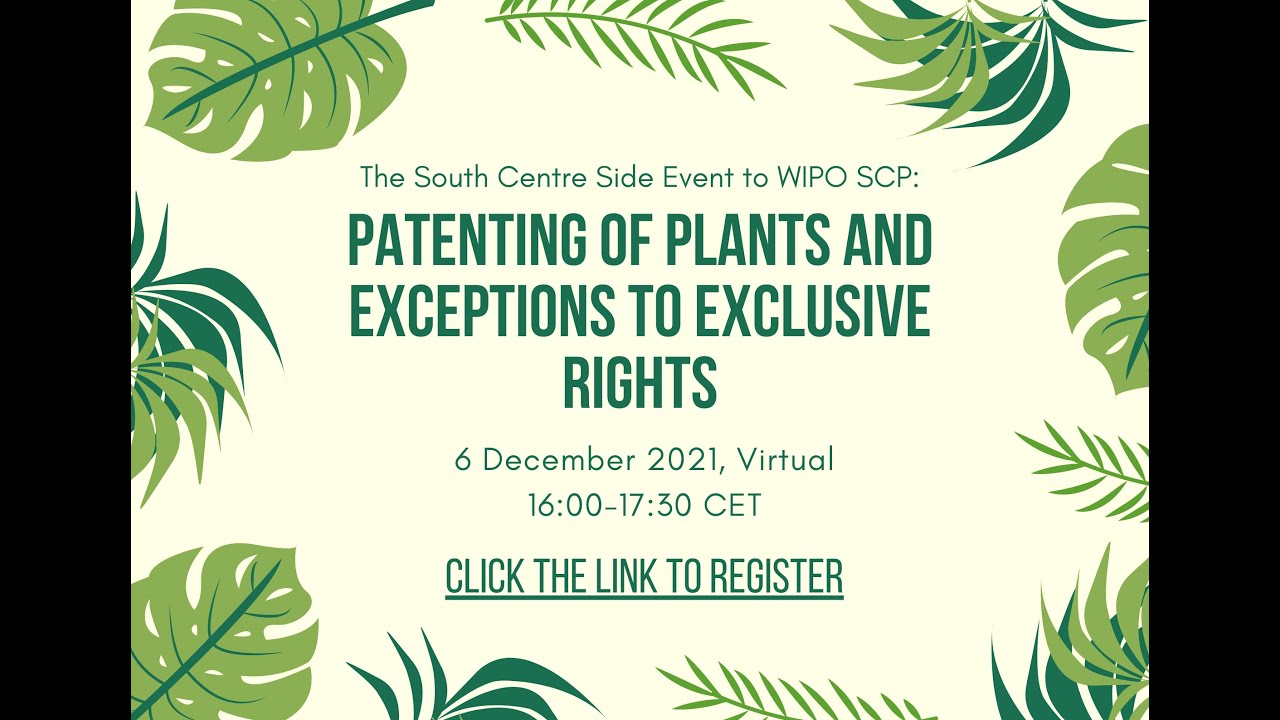 Patenting of Plants and Exceptions to Exclusive Rights - YouTube