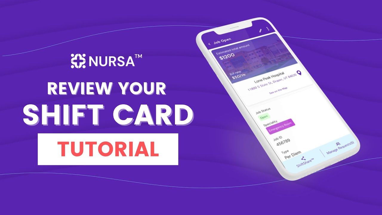 Shift Card Review - Nursa App for Facilities - YouTube