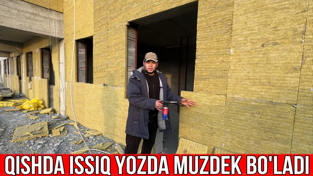 ENDI UYIZ QISHDA ISSIQ YOZDA MUZDEK BO'LADI YECHIM TOPILDI #bazalt ...