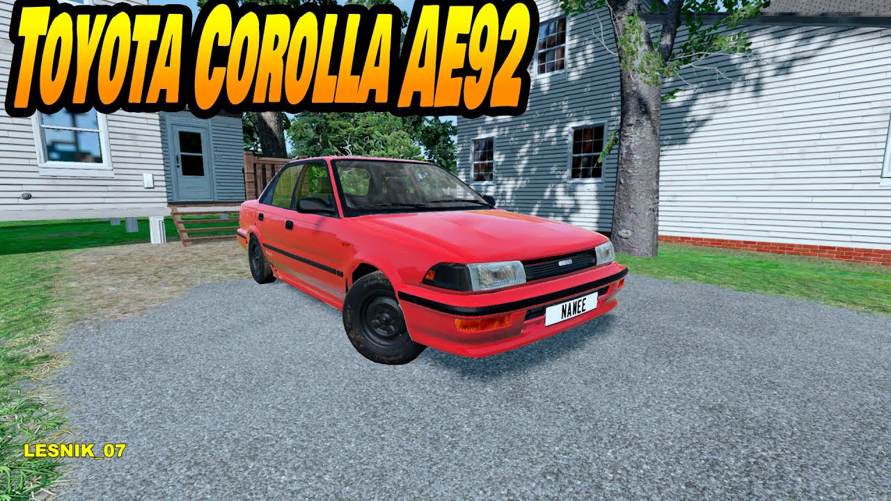1988 Toyota Corolla AE92 - BeamNG.drive - YouTube