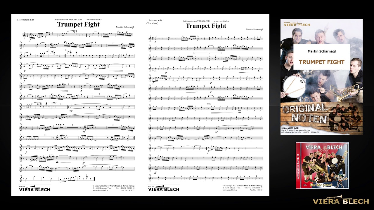Trumpet Fight | Originalnoten Viera Blech - YouTube