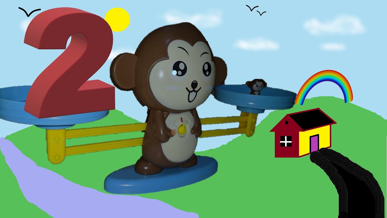बॉबी बंदर सिखाएं नंबर 2, Bobby Monkey Teaching Number 2 Learn Numbers ...