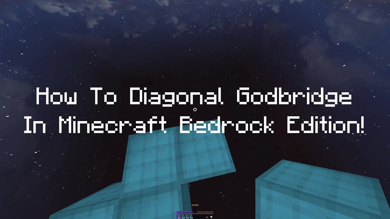 How To Diagonal Godbridge In Minecraft Bedrock / MCPE (TUTORIAL) - YouTube