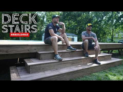 How to Build Deck Stairs The EASY Way - YouTube