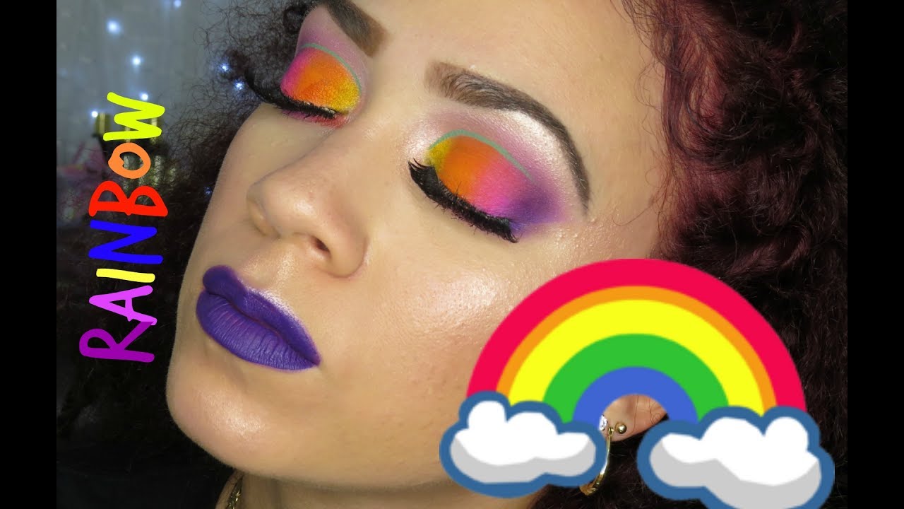 Rainbow Makeup Tutorial - YouTube