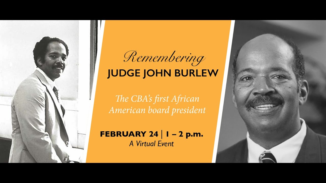 In Conversation with the CBA: Judge John Burlew, the CBA's first ...