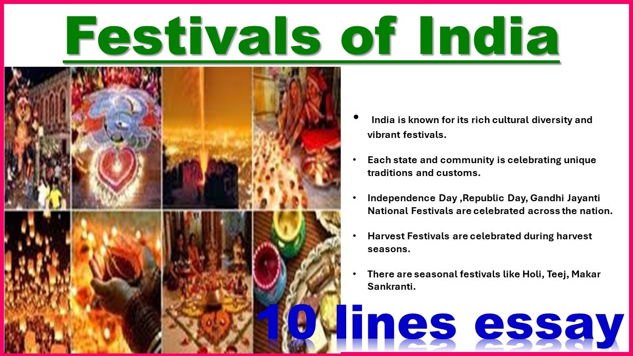 Festivals of India || 10 lines essay on Festivals of India || 10 lines ...