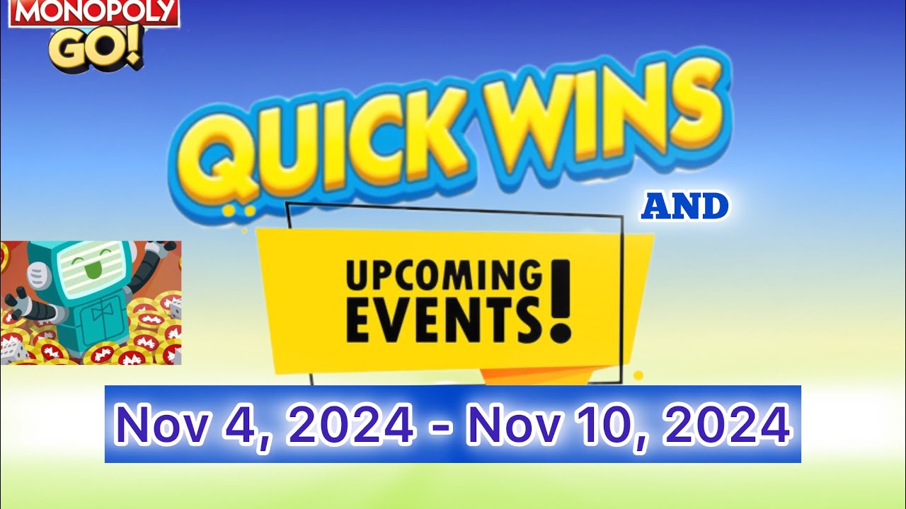 Quick Wins and Upcoming Events for this week! #monopolygo #quickwins # ...