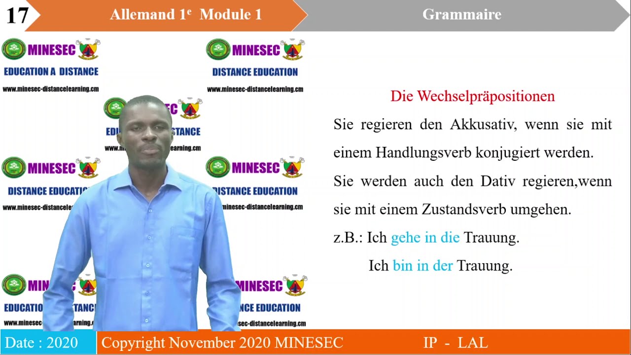 IP LAL ALLEMAND PREMIERE LECON 3 GRAMMAIRE - YouTube