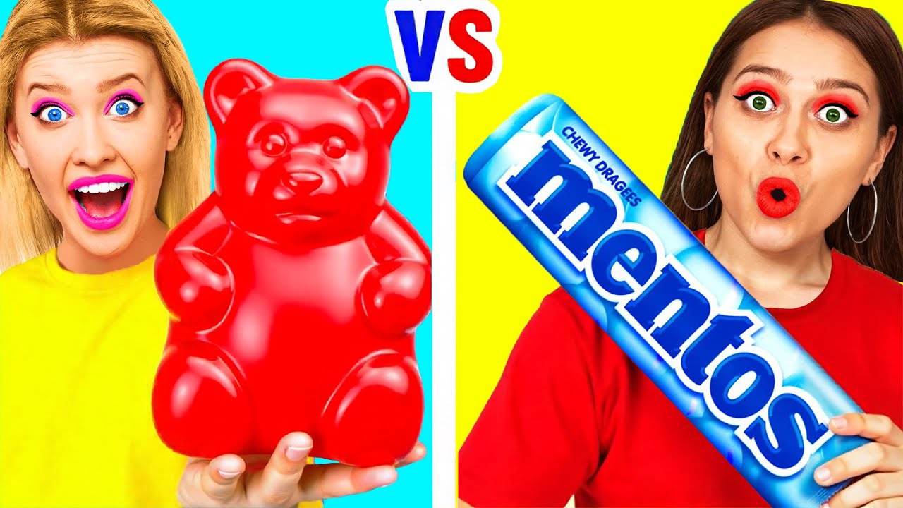 Giant Sweets Challenge | Funny Food Hacks by Ideas4Fun Challenge - YouTube