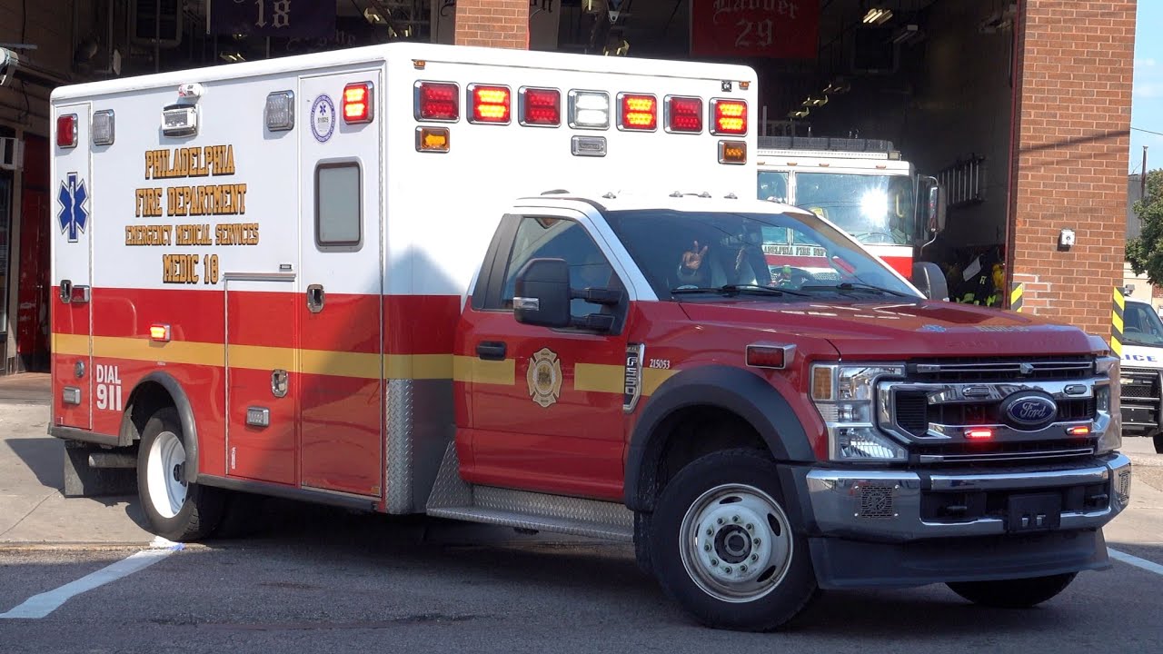 Philadelphia Fire Department Medic 18 Responding *Station Bells ...