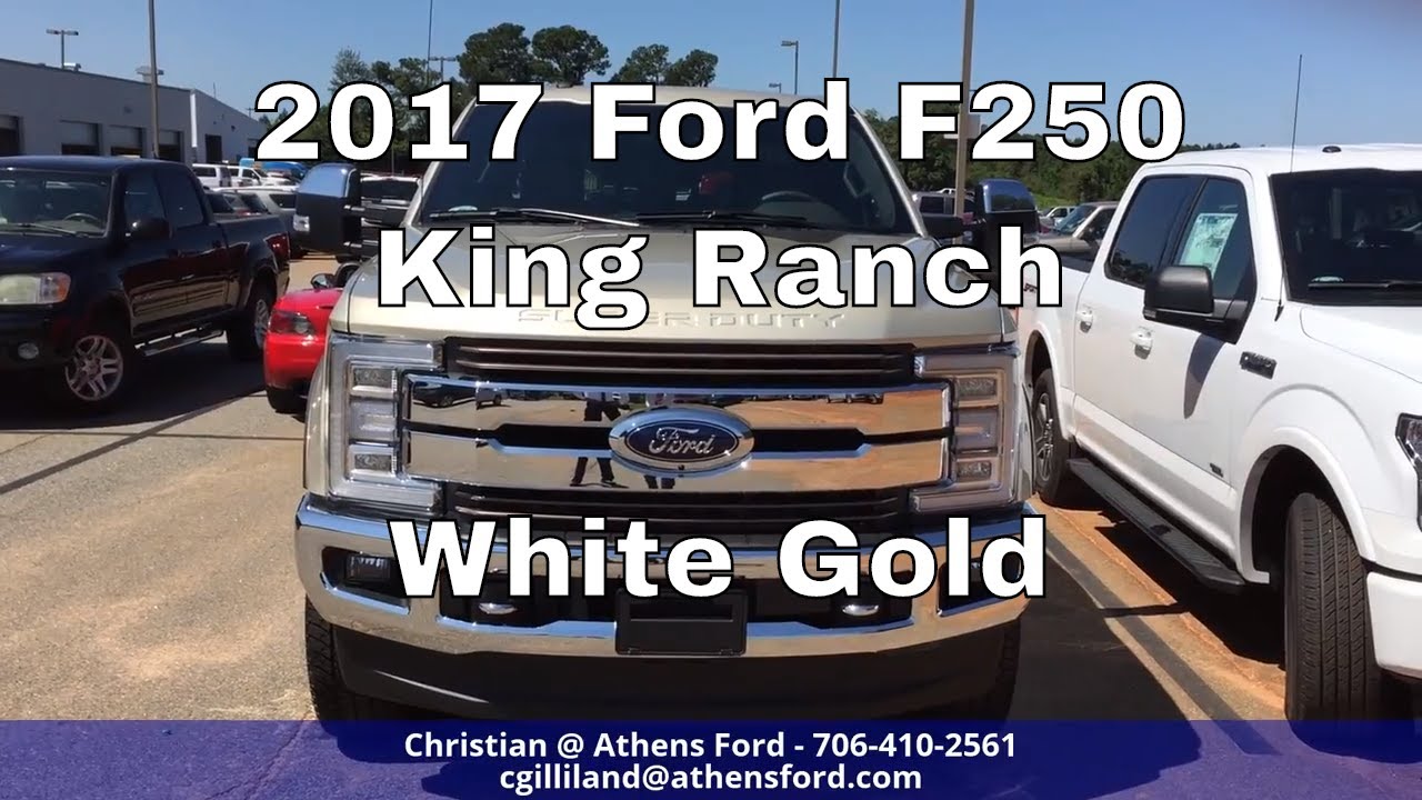2017 Ford F250 King Ranch - 6.7L V8 Powerstroke Engine - White Gold ...
