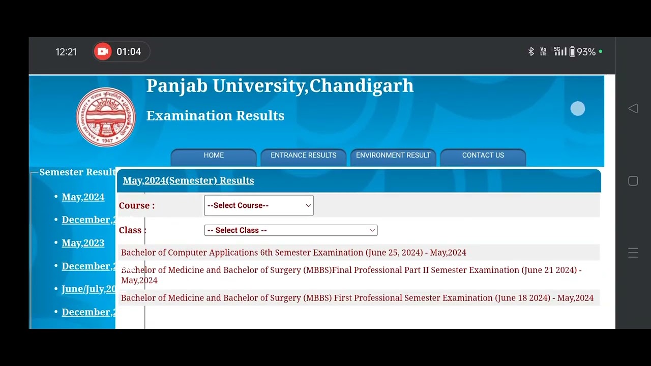 Result out, Panjab University Chandigarh May 2024 results out. know the ...